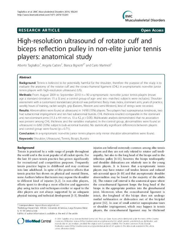 (PDF) High-resolution ultrasound of rotator cuff and biceps reflection ...