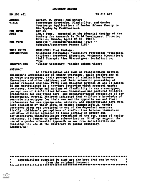 Pdf Stereotype Knowledge Flexibility And Gender Constancy 0669