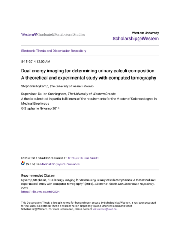(PDF) Dual energy imaging for determining urinary calculi composition ...