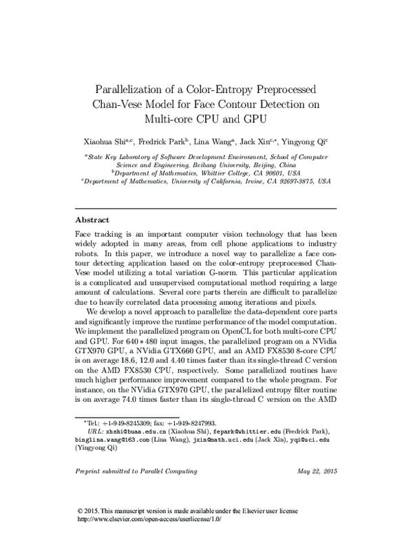 (PDF) A faster-converging algorithm for image segmentation with a modified Chan-Vese model ...