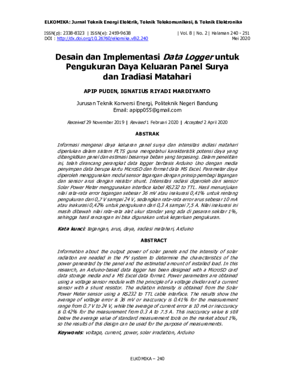(PDF) Desain dan Implementasi Data Logger untuk Pengukuran Daya ...