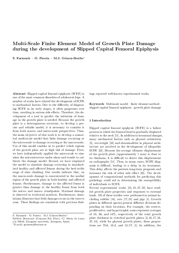 (PDF) Multi-scale finite element model of growth plate damage during the development of slipped ...