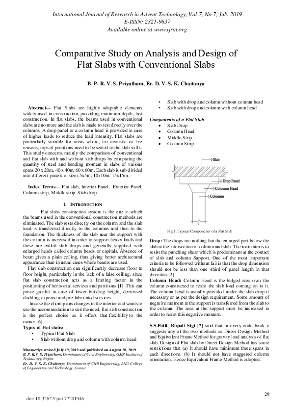 (PDF) Comparative Study on Analysis and Design of Flat Slabs with ...