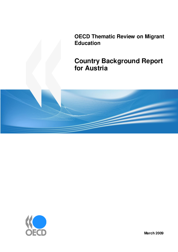 (PDF) OECD Thematic Review on Migrant. Education Country Background ...