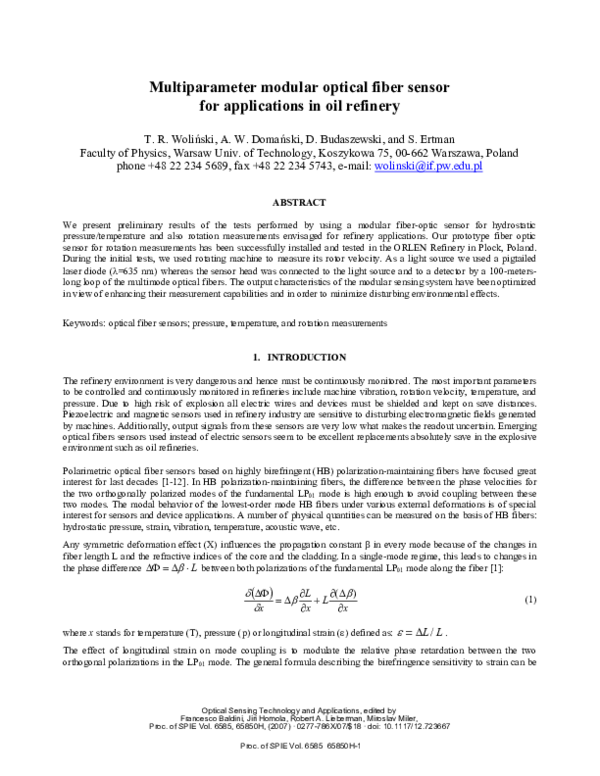 (PDF) Multiparameter modular optical fiber sensor for applications in ...