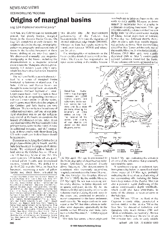 (PDF) Origins of marginal basins
