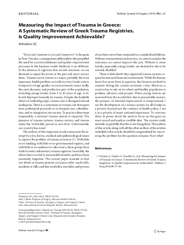 (PDF) Measuring the Impact of Trauma in Greece: A Systematic Review of ...