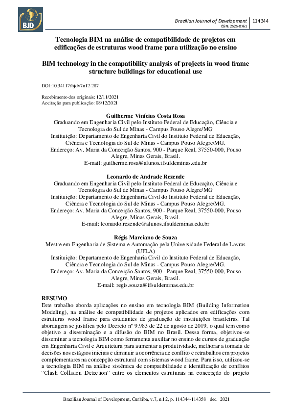 (PDF) Tecnologia BIM na análise de compatibilidade de projetos em ...