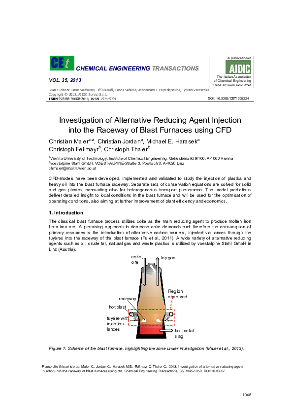 (PDF) Investigation of Alternative Reducing Agent Injection into the ...