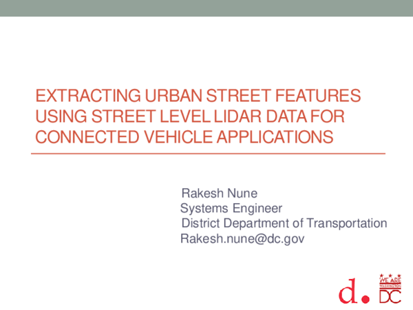 (PDF) Extracting Urban Street Features Using Street Level LiDAR Data ...