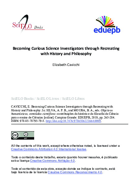 (PDF) Becoming Curious Science Investigators through Recreating with ...