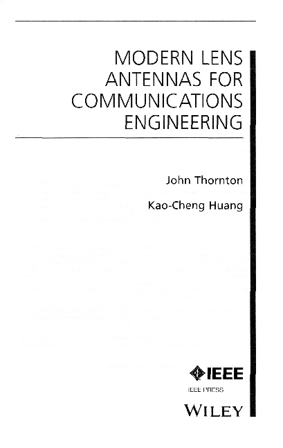 (PDF) Modern Lens Antennas for Communications Engineering