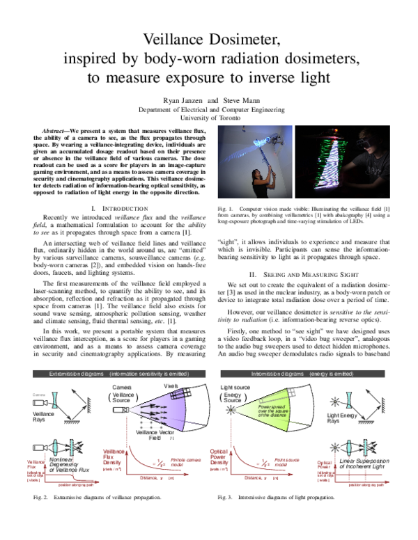 (PDF) Veillance dosimeter, inspired by body-worn radiation dosimeters ...