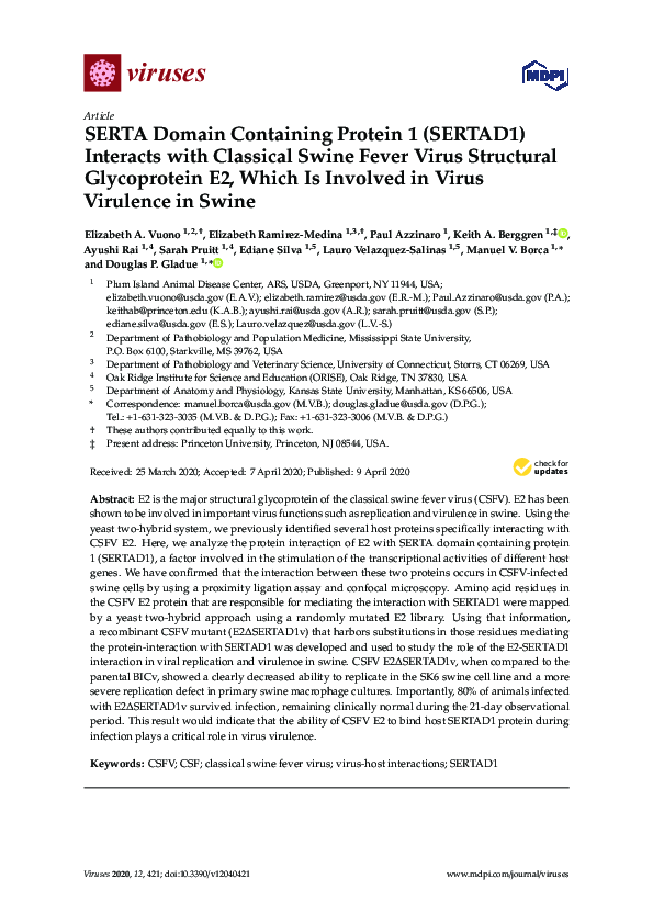 (PDF) SERTA Domain Containing Protein 1 (SERTAD1) Interacts with ...