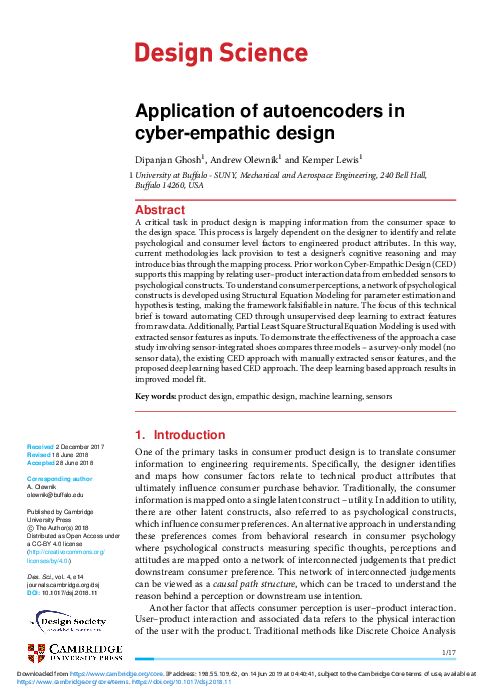 (PDF) Application of autoencoders in cyber-empathic design