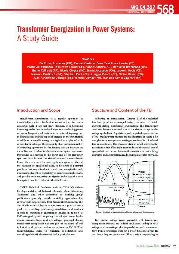 (PDF) Transformer Energization in Power System: A Study Guide