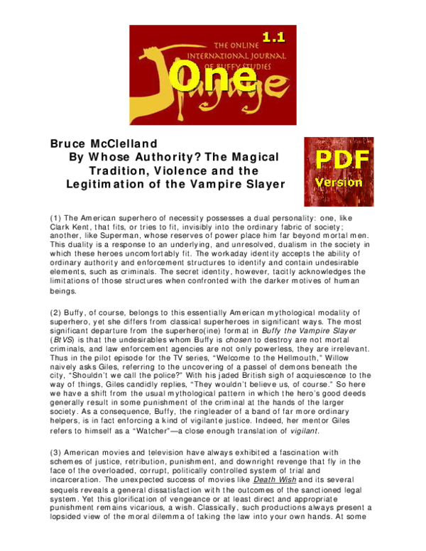 (PDF) By Whose Authority? The Magical Tradition, Violence, and the Legitimation of the Vampire ...