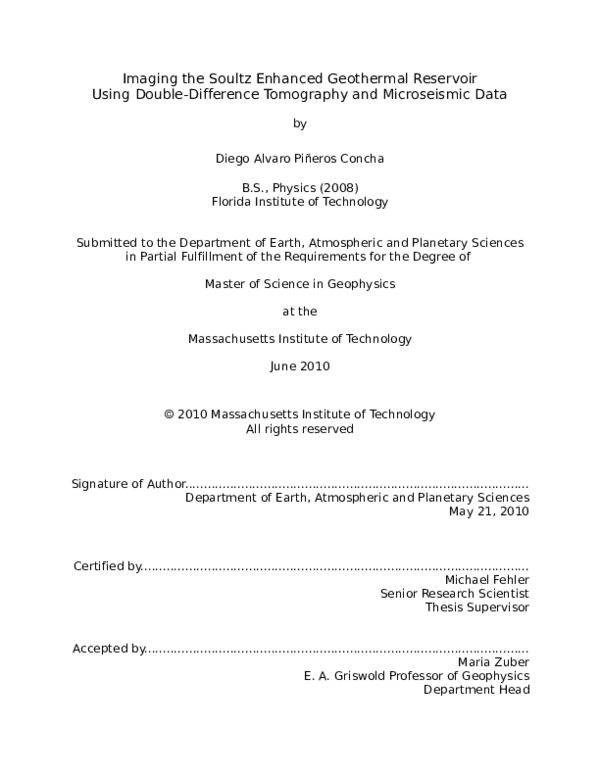 (PDF) Imaging the Soultz Enhanced Geothermal Reservoir Using Double ...
