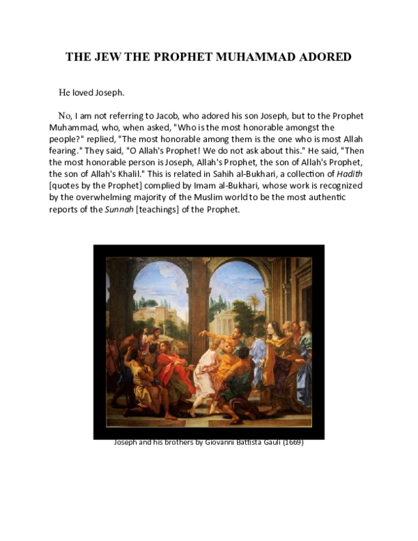 (DOC) THE JEW THE PROPHET MUHAMMAD ADORED