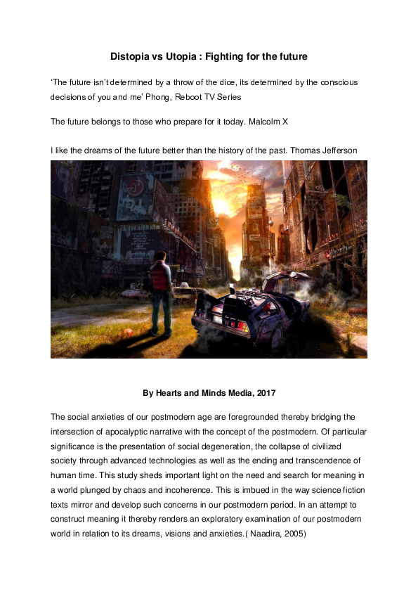 (PDF) Distopia vs Utopia : Fighting for the future