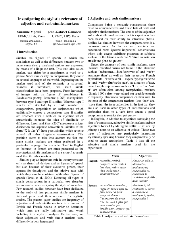 (PDF) Investigating the stylistic relevance of adjective and verb ...