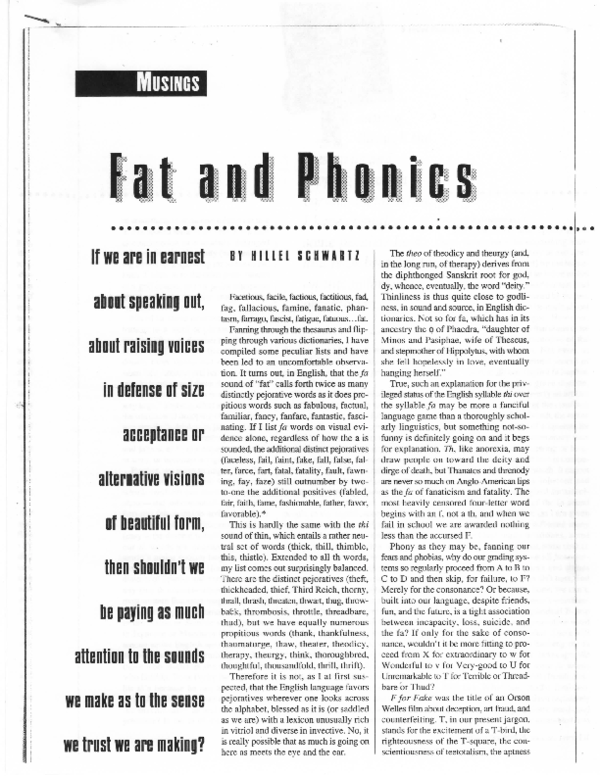 (PDF) Fat & Phonics