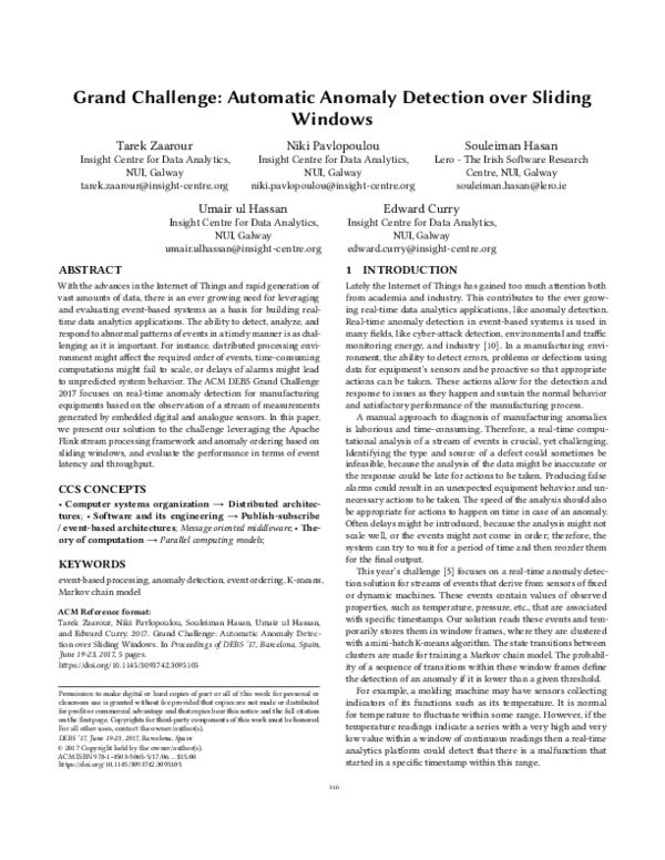 (PDF) Automatic Anomaly Detection over Sliding Windows (PDF) Automatic Anomaly Detection over Sliding Windows