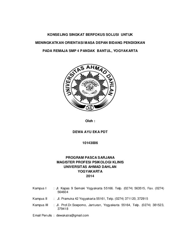 (PDF) Konseling Singkat Berfokus Solusi Untuk Meningkatkan Orientasi Masa Depan Bidang ...