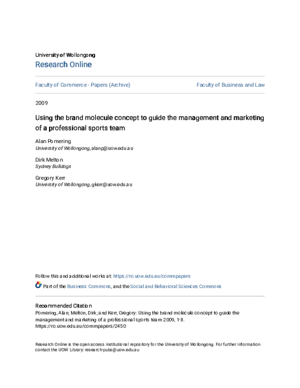 (PDF) Using the brand molecule concept to guide the management and ...