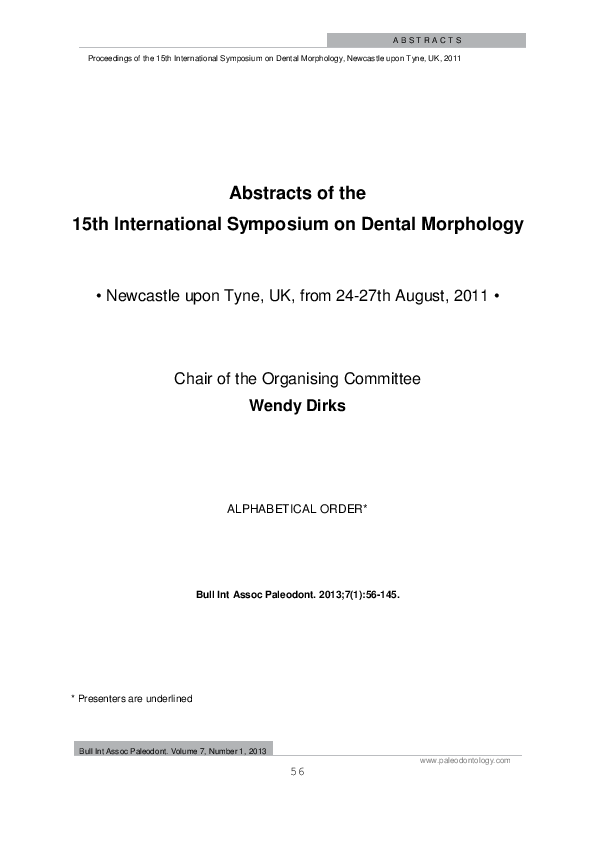(PDF) The interactive London atlas of tooth development and eruption