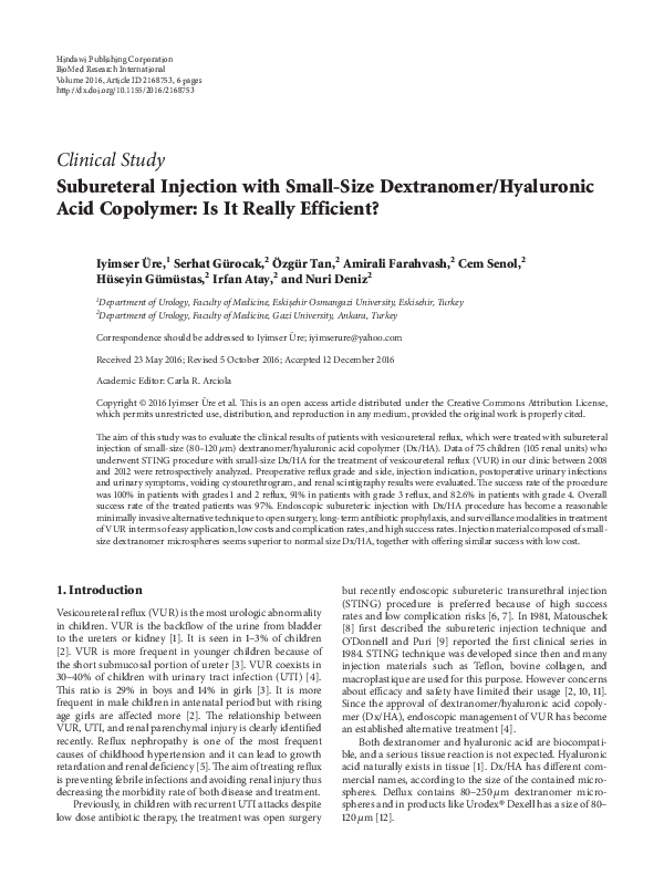 (PDF) Subureteral Injection with Small-Size Dextranomer/Hyaluronic Acid ...