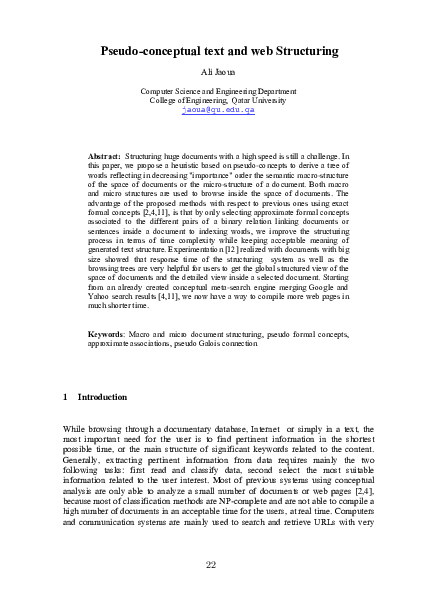 (PDF) Pseudo-conceptual text and web Structuring