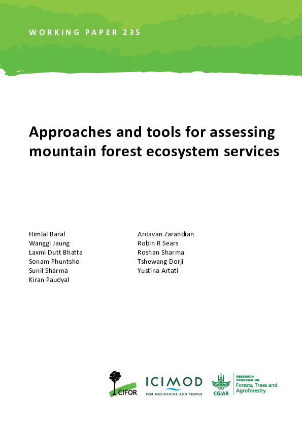 (PDF) Approaches and tools for assessing mountain forest ecosystem services