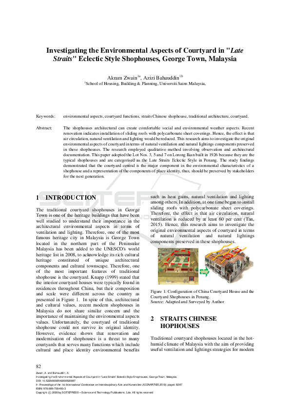 (PDF) Investigating the Environmental Aspects of Courtyard in "Late ...