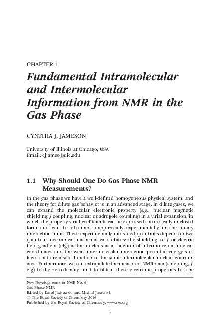 (PDF) Chapter 1. Fundamental Intramolecular and Intermolecular ...
