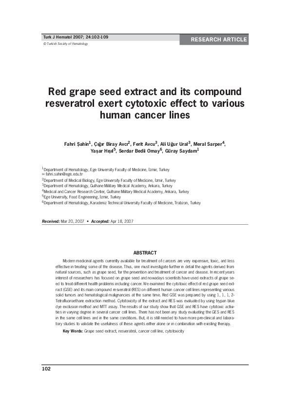 (PDF) Red grape seed extract and its compound resveratrol exert ...