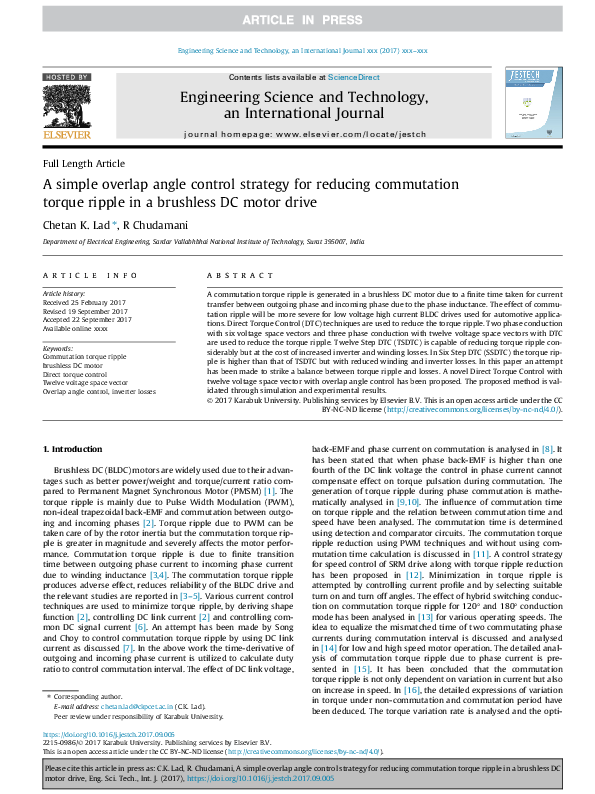 Pdf A Simple Overlap Angle Control Strategy For Reducing Commutation