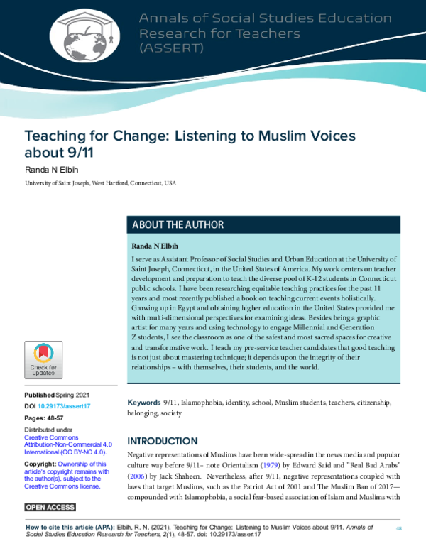 (PDF) Teaching for Change