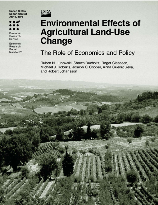 (PDF) Environmental effects of agricultural land-use change