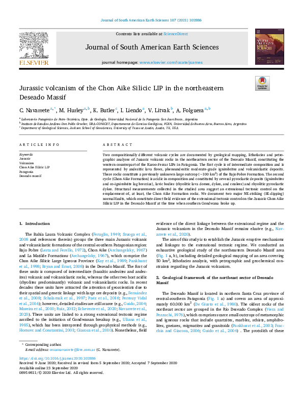 (PDF) Jurassic volcanism of the Chon Aike Silicic LIP in the ...