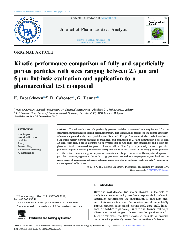(PDF) Kinetic performance comparison of fully and superficially