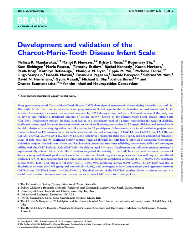 (PDF) Development and Validation of the Charcot-Marie-Tooth Disease ...