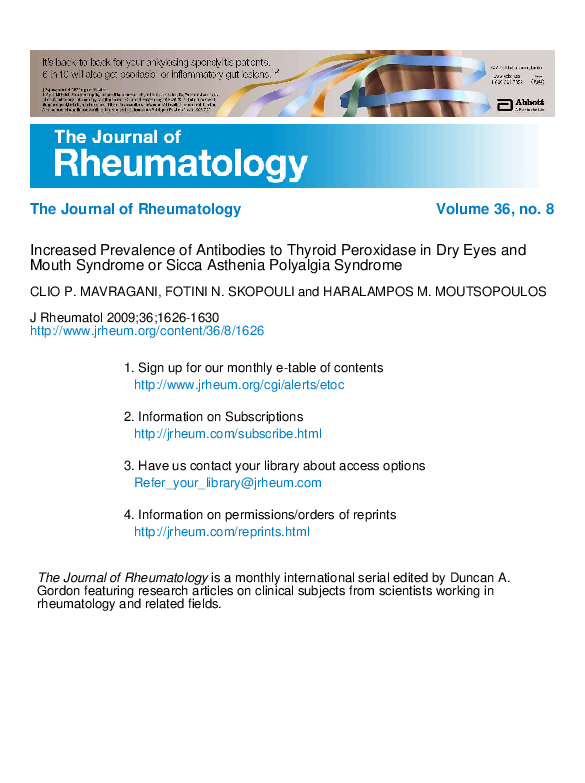 (PDF) Increased Prevalence of Antibodies to Thyroid Peroxidase in Dry ...