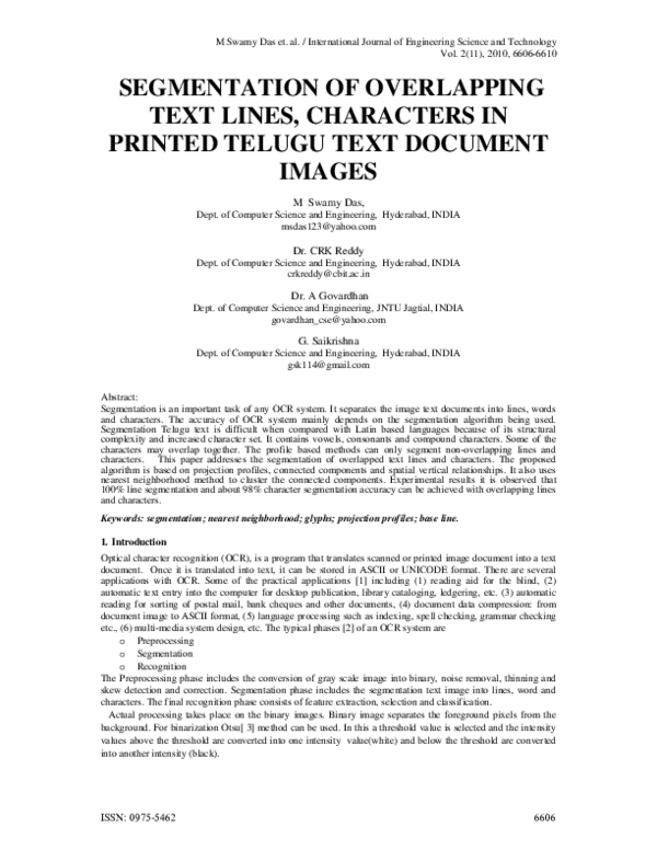 Pdf Segmentation Of Overlapping Text Lines Characters In Printed 8418