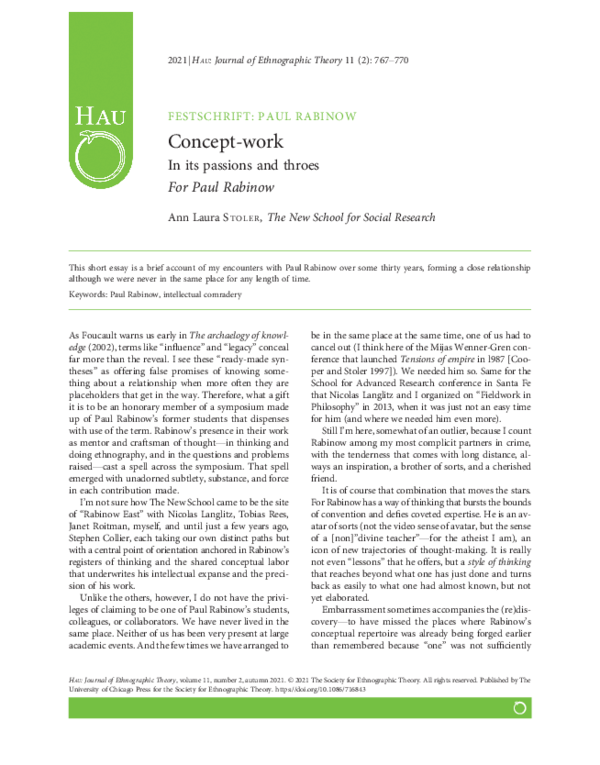 (PDF) Concept-work | Ann Stoler - Academia.edu