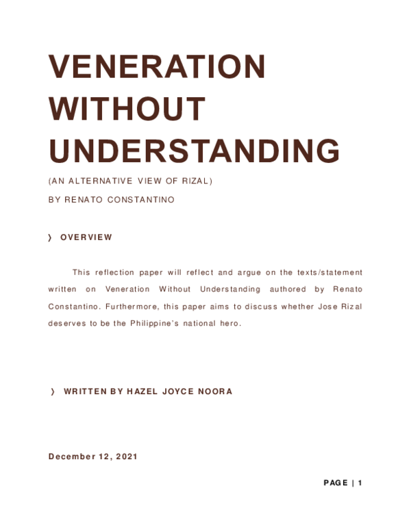 (PDF) Veneration without Understanding