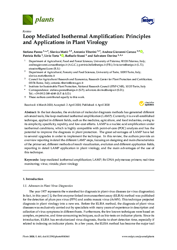 (PDF) Loop Mediated Isothermal Amplification: Principles and ...