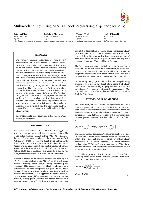 (PDF) Multimodal direct fitting of SPAC coefficients using amplitude ...