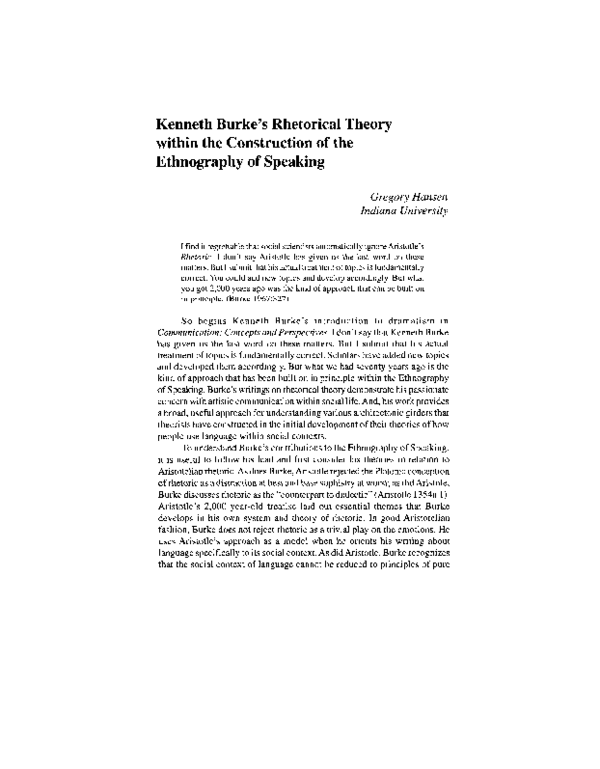 (PDF) Kenneth Burke's Rhetorical Theory within the Construction of the ...