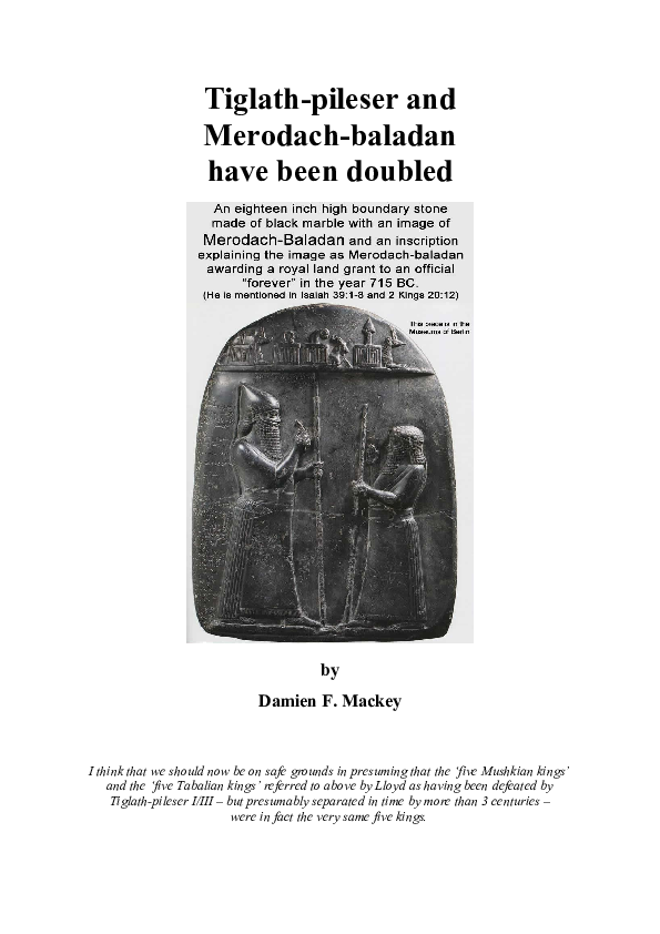 (DOC) Tiglath pileser and Merodach baladan have been doubled | Damien ...